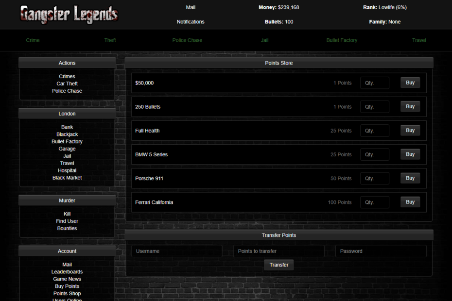 Tasks - Gangster Legends V2