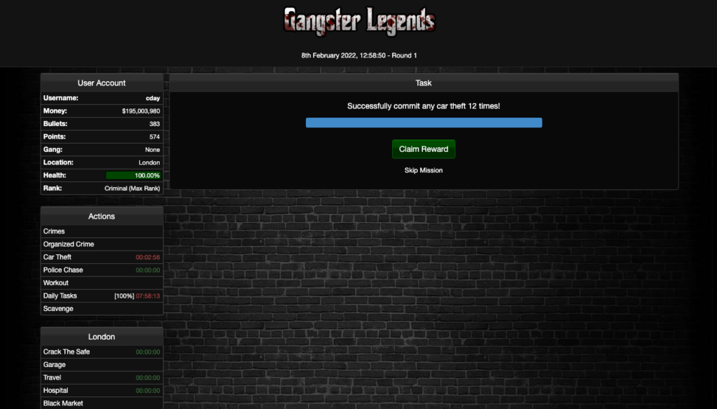 Tasks - Gangster Legends V2