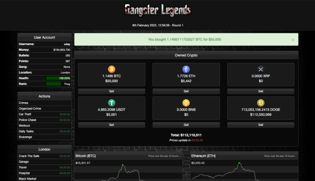 Crypto Exchange - Gangster Legends V2