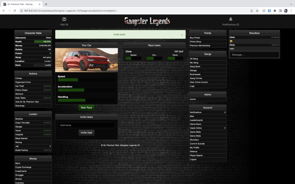 Racing - Gangster Legends V2