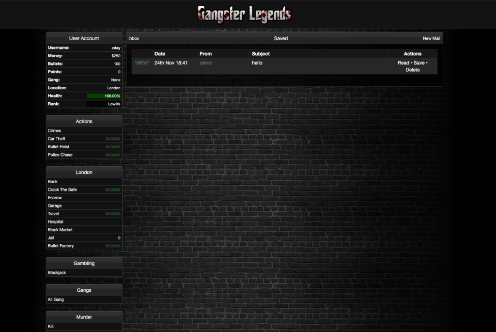 Save Mail - Gangster Legends V2